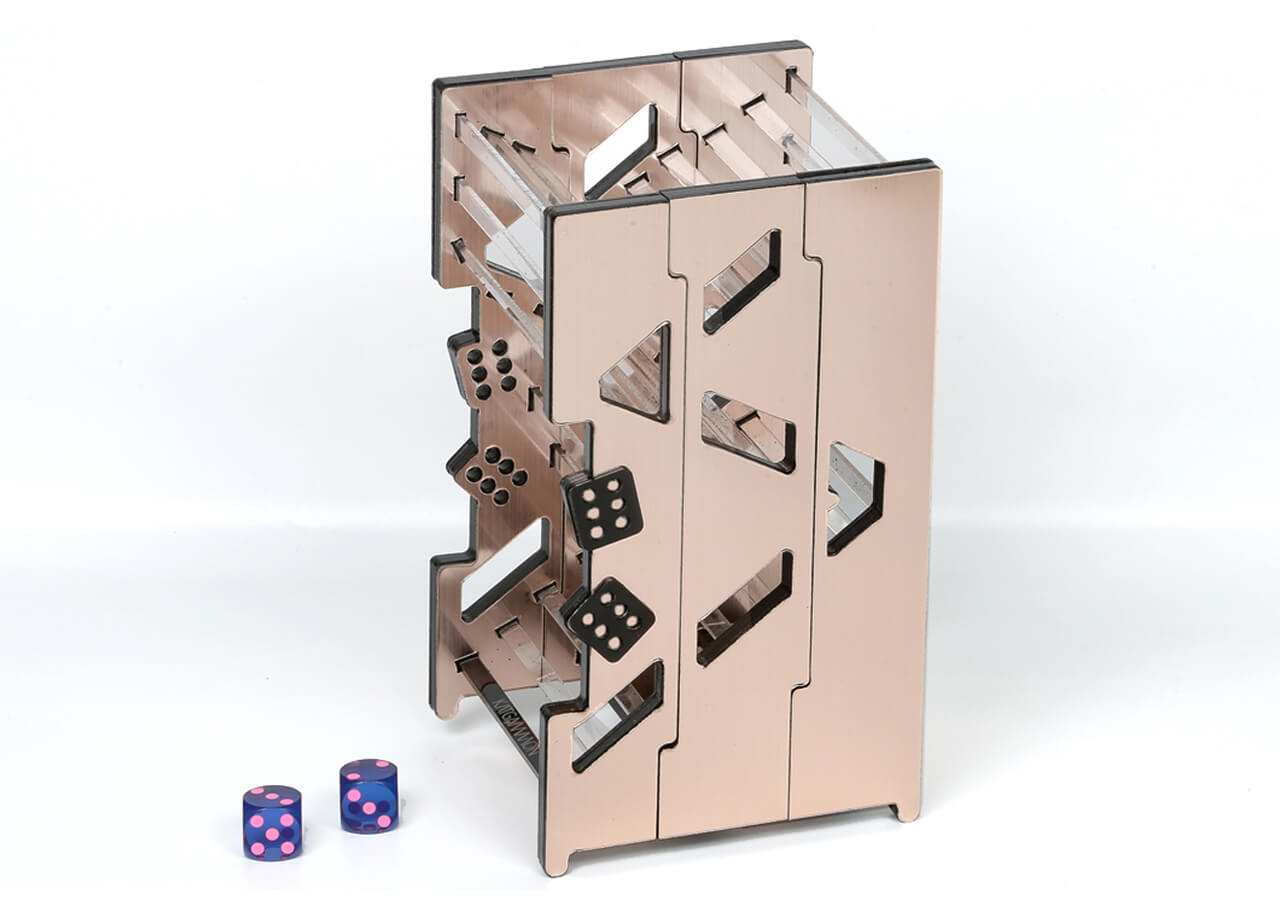 Copper Color Baffle Box - KATGAMMON | Backgammon Equipment