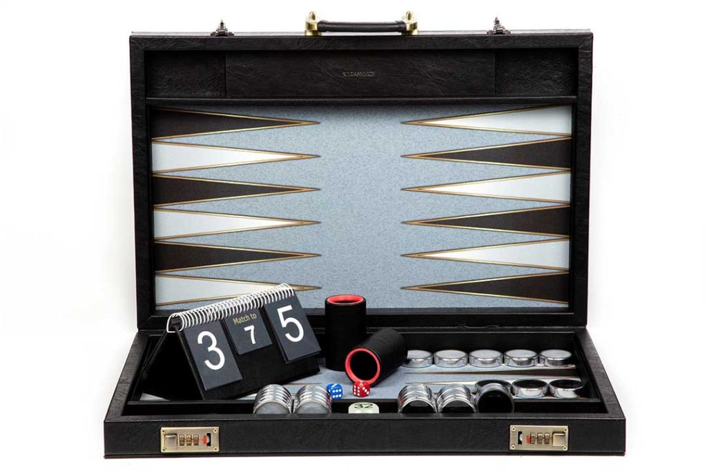 Backgammon Board Classic Black & White - KATGAMMON | Backgammon Equipment